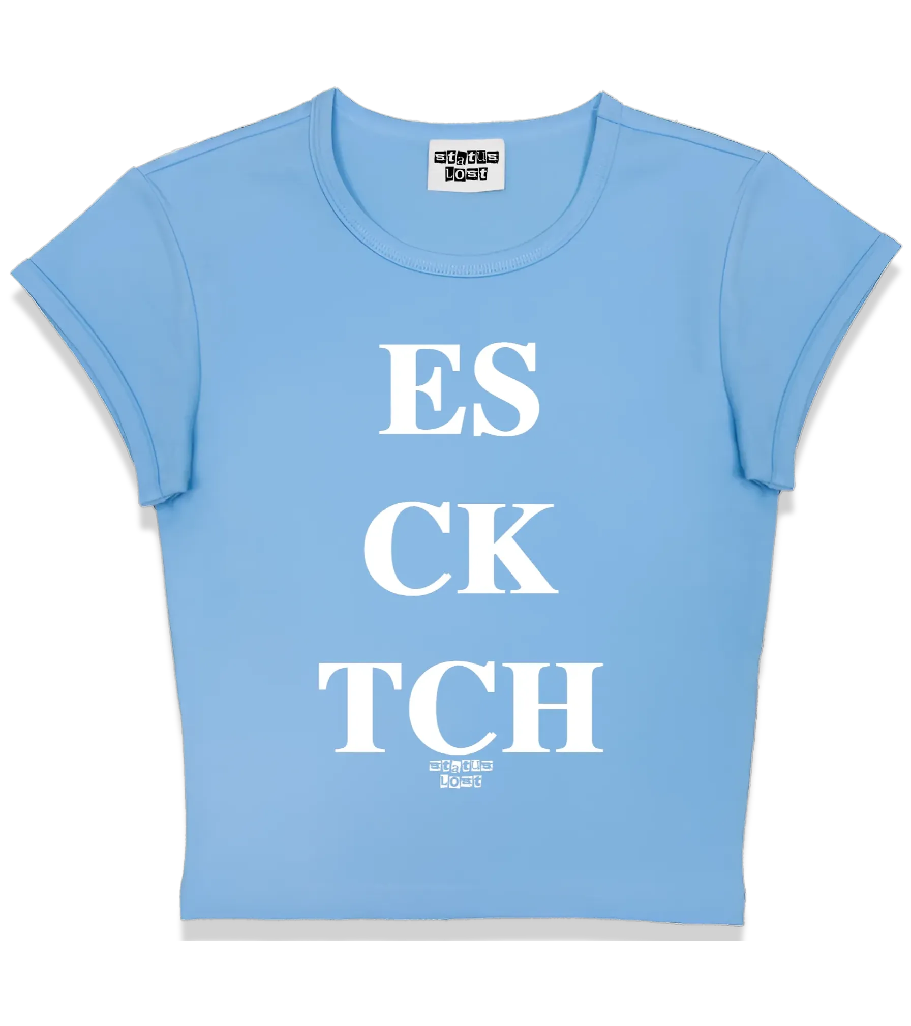 "ES CK TCH" Status Baby Tee – Status Lost