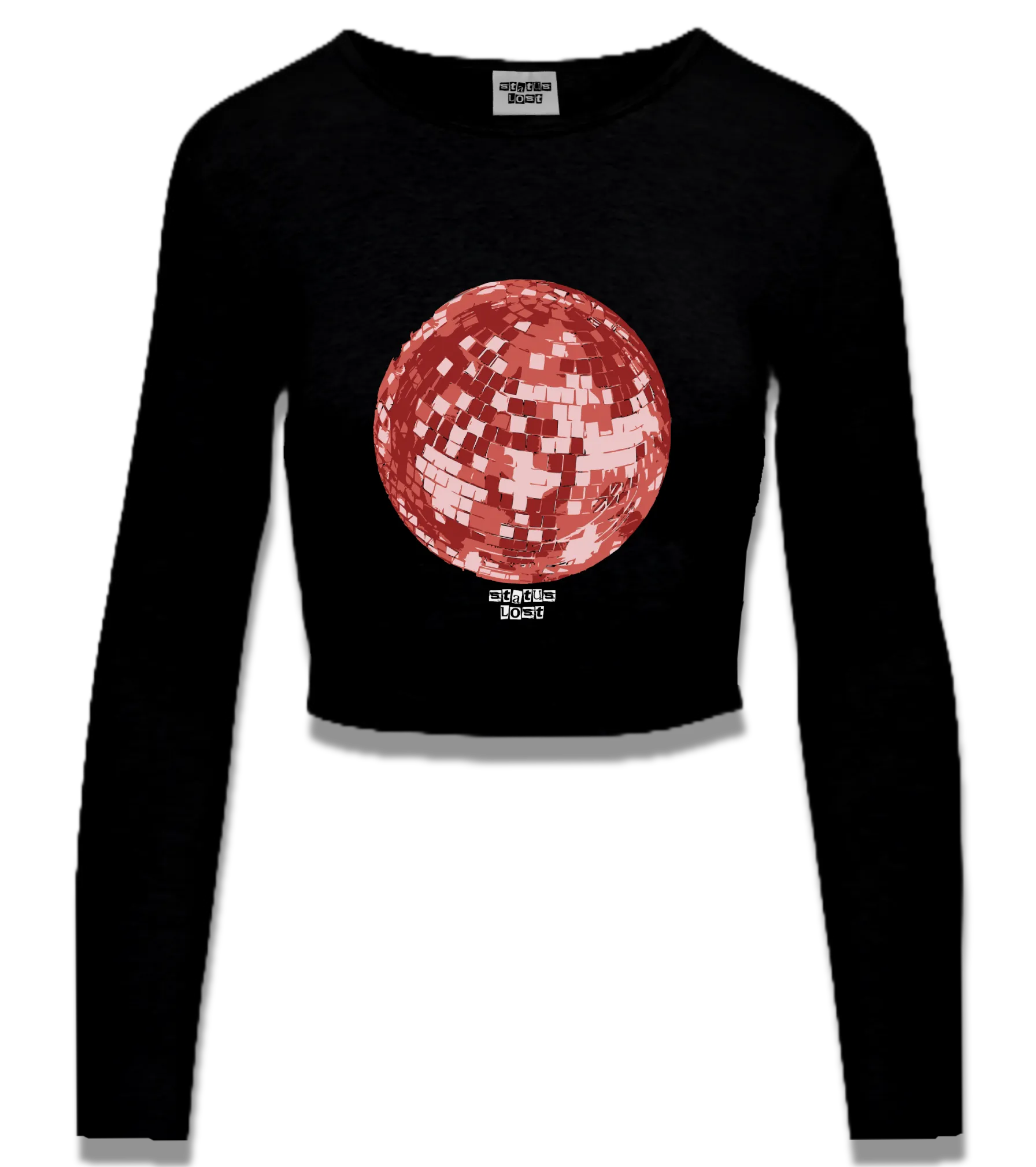 "DISCO BALL" Cropped Longsleeve – Status Lost