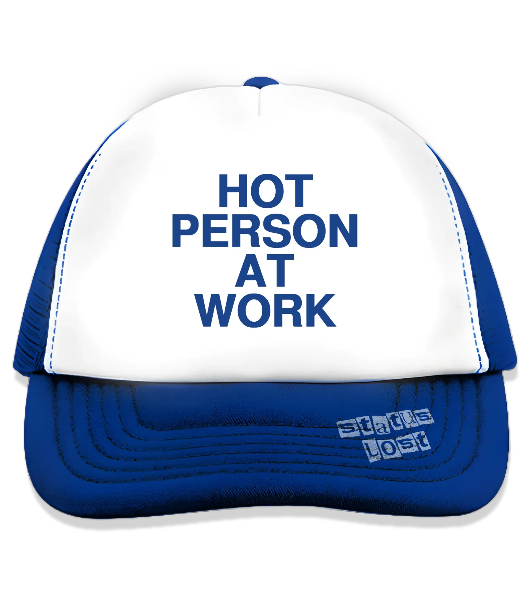 "HOT PERSON AT WORK" Trucker Hat – Status Lost