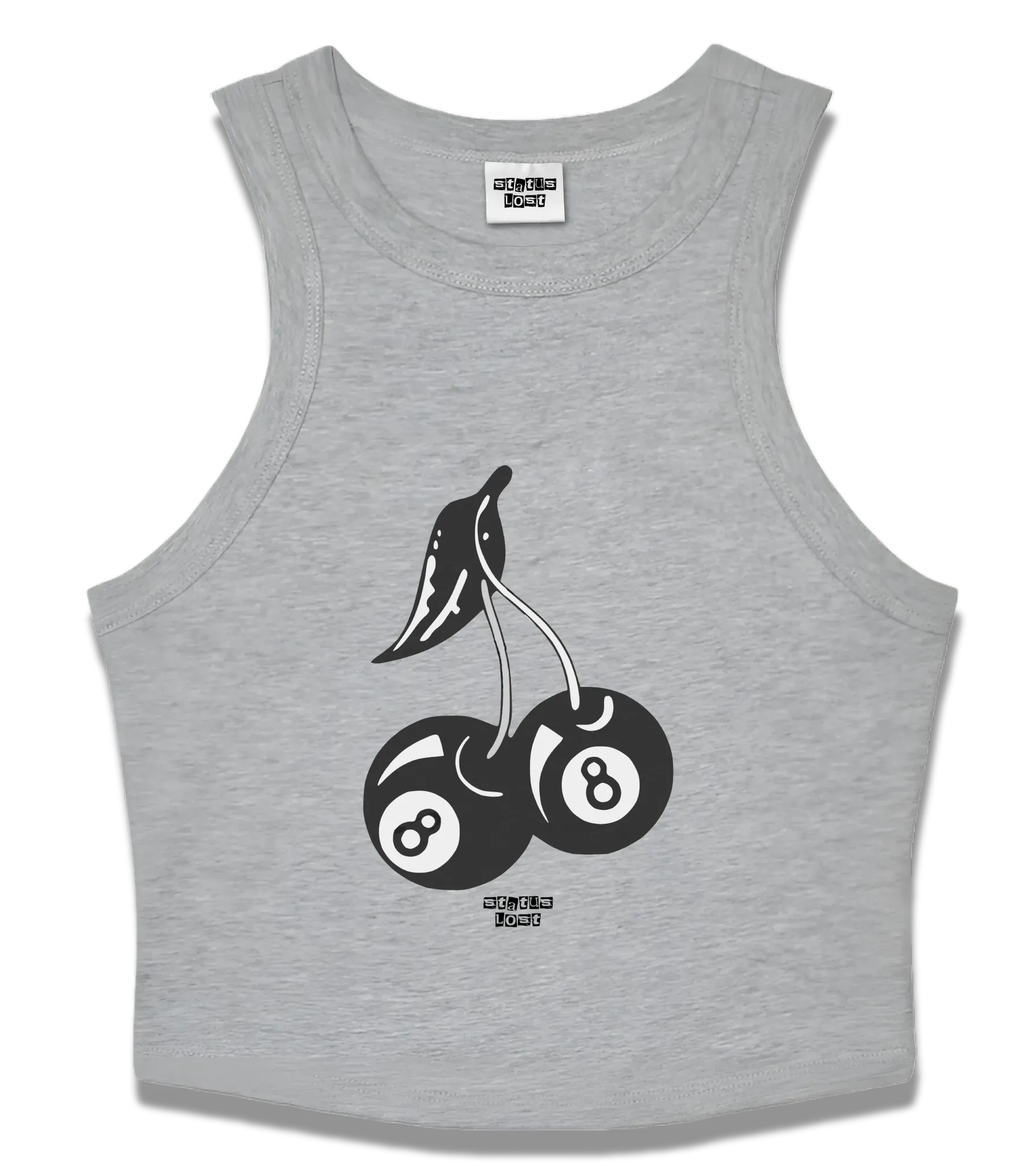 "CHERRY 8 POOL BALL" Tank Crop Top – Status Lost