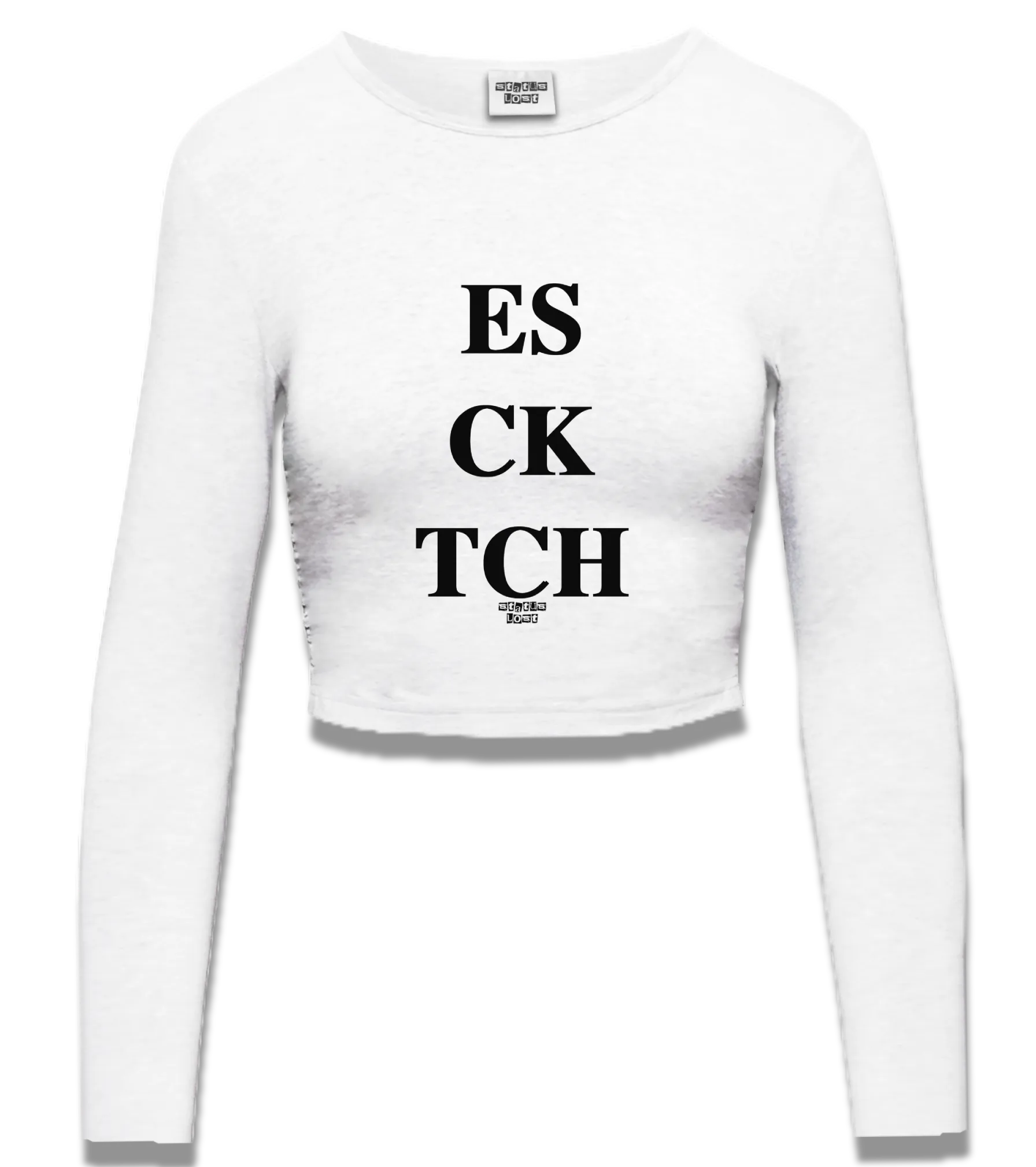 "ES CK TCH" Cropped Longsleeve – Status Lost